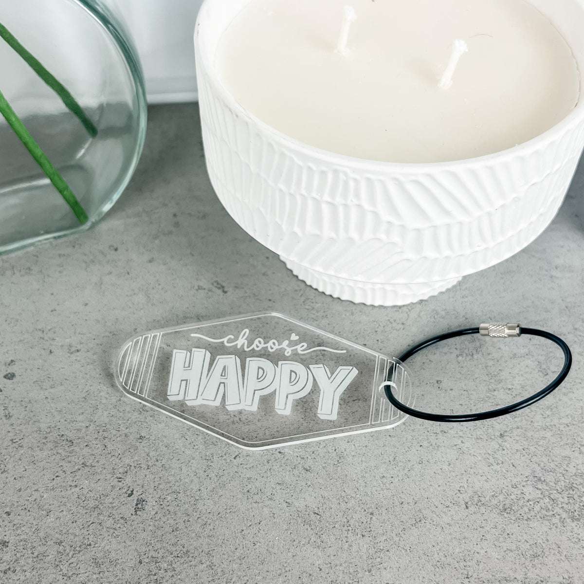 Clear Positive Affirmation Key Rings – Legacy and Light